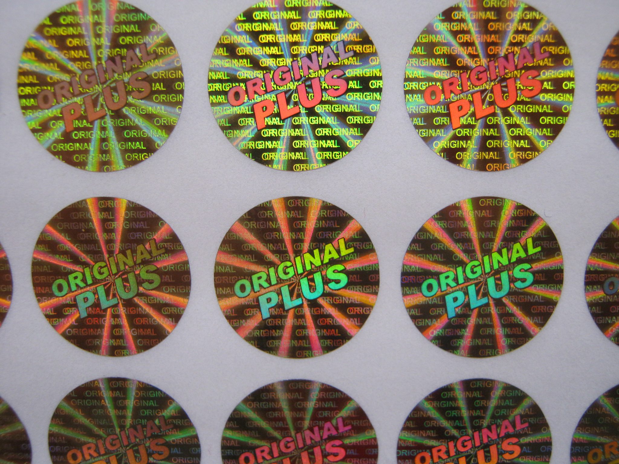 Sticker Hologram Original Plus Gold - CETAK STIKER HOLOGRAM
